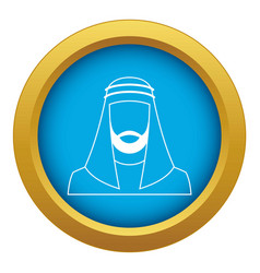Arabic man in traditional muslim hat icon Vector Image