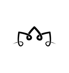 Crown logo symbol element icon Royalty Free Vector Image