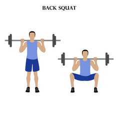 Overhead split squat exercise strength workout Vector Image