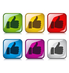 Thumb up buttons Royalty Free Vector Image - VectorStock