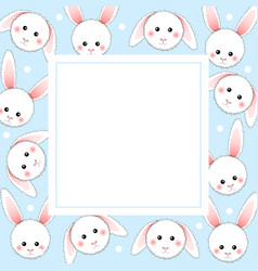 Hare with a flower Royalty Free Vector Image - VectorStock