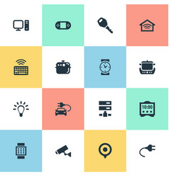 Colorful glossy buttons set Royalty Free Vector Image