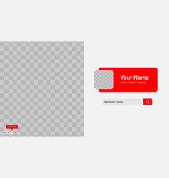 Vertical white and red user interface template Vector Image