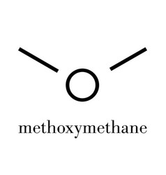 Dimethyl ether methoxymethane dme molecule Vector Image