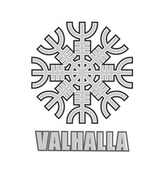 Valhalla symbol of scandinavian ancient viking Vector Image