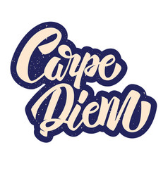 Carpe diem calligraphy script Royalty Free Vector Image