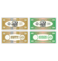 Fictional paper money australia obverse Royalty Free Vector