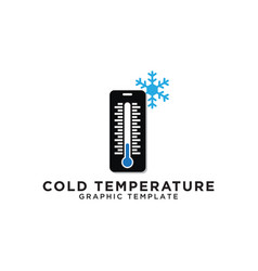 Thermometer logo design template Royalty Free Vector Image