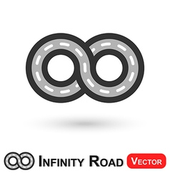 Road in the shape of an infinity sign Royalty Free Vector