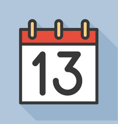 September 13 calendar icon Royalty Free Vector Image