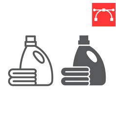 Cleaning products line icon hygiene and chemical Vector Image