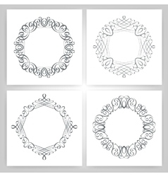 Monogram frames set Royalty Free Vector Image - VectorStock