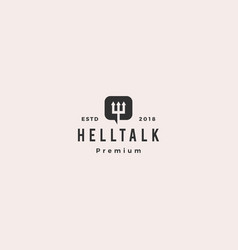Hell fire pitchfork logo icon download Royalty Free Vector