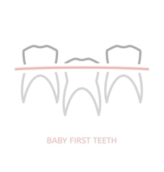 Baby first tooth Royalty Free Vector Image - VectorStock