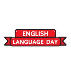 English language day Royalty Free Vector Image