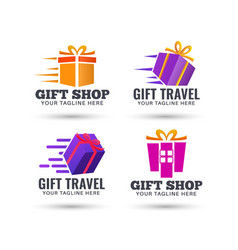 Gift shop logo design Royalty Free Vector Image