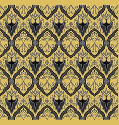 Gold royal pattern seamless background Royalty Free Vector