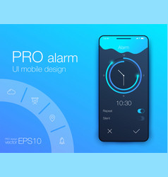 Timer application ui design concept Royalty Free Vector