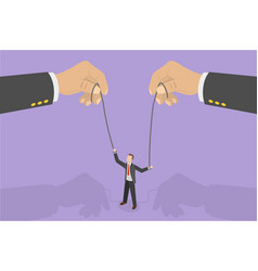 Manipulator concept boss puppet abuse Royalty Free Vector
