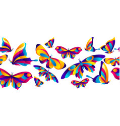 Seamless pattern with butterflies Royalty Free Vector Image