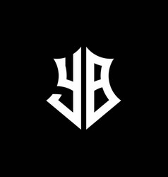 Yb monogram logo with abstract line Royalty Free Vector