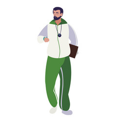 Sports teacher avatar character Royalty Free Vector Image