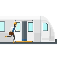 Man missing train Royalty Free Vector Image - VectorStock