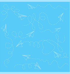 Paper plane outline Royalty Free Vector Image - VectorStock