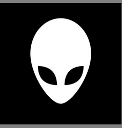 Alien black in style tik tok Royalty Free Vector Image