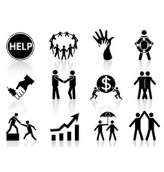 Business presentation icons set Royalty Free Vector Image