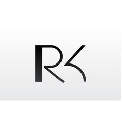 Initial rk letter logo with creative modern Vector Image