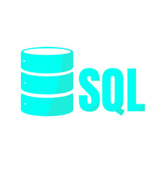 Sql database icon logo design ui or ux app Vector Image