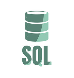 Sql database icon logo design ui or ux app Vector Image