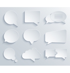 Modern bubble speech icons set Royalty Free Vector Image