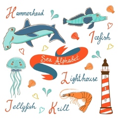 Alphabet letters a b c d e f Royalty Free Vector Image