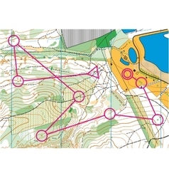 Simple topographic map Royalty Free Vector Image