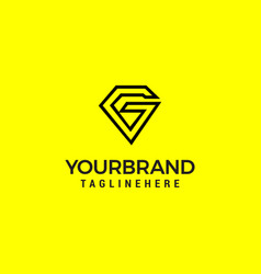 Sp monogram logo with diamond shape and ring Vector Image