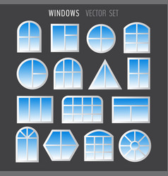 Round window isolated on white background Vector Image