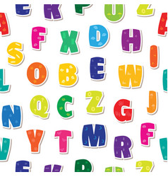 Cute funny childish spanish alphabet font Vector Image