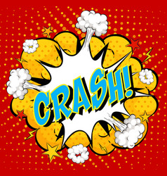 Word bump on comic cloud explosion background Vector Image