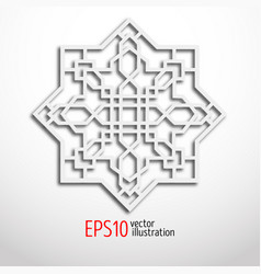 Arabesque eastern pattern vignette in islamic Vector Image