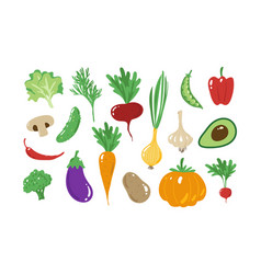 Cute vegetable cartoon Royalty Free Vector Image