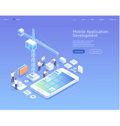Application development isometric Royalty Free Vector Image