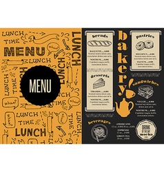 Restaurant placemat menu design template layout Vector Image