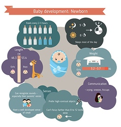 Child development infographics Royalty Free Vector Image