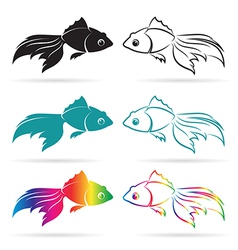 Two fish design on white background aquatic Vector Image