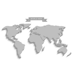 Outlines world map Royalty Free Vector Image - VectorStock