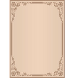 Background for menu with border roses Royalty Free Vector