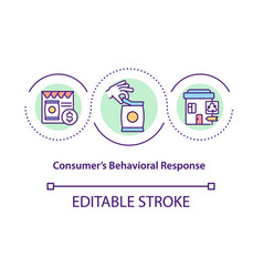 Consumer behavior concept icons set Royalty Free Vector