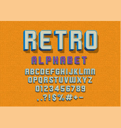 Retro type font Royalty Free Vector Image - VectorStock